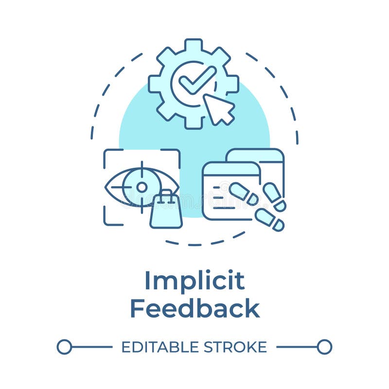 Implicit Feedback Soft Blue Concept Icon Stock Vector - Illustration of ...