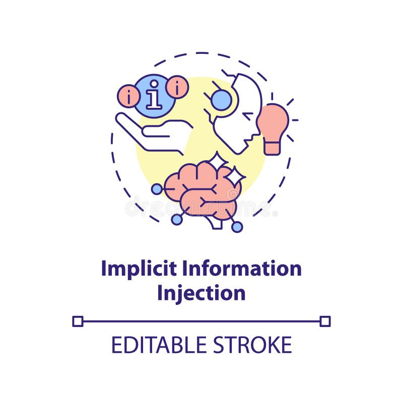 Implicit Information Injection Multi Color Concept Icon Stock Vector ...