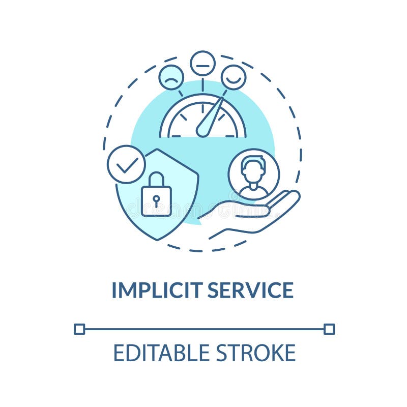Implicit Service Blue Concept Icon Stock Vector - Illustration of ...
