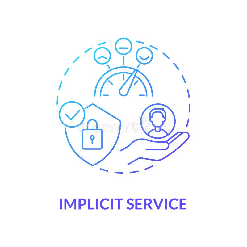 Implicit Service Blue Gradient Concept Icon Stock Vector - Illustration ...