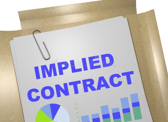 Implied Contract concept stock illustration. Illustration of business ...