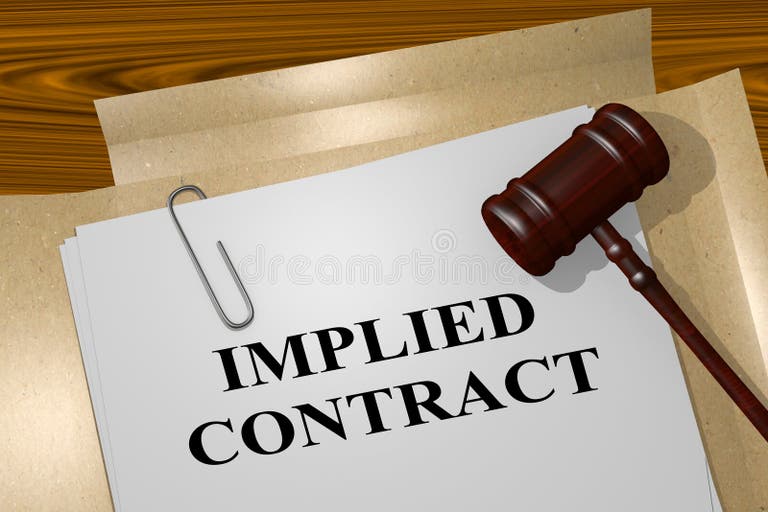 Implied Contract - Legal Concept Stock Illustration - Illustration of ...