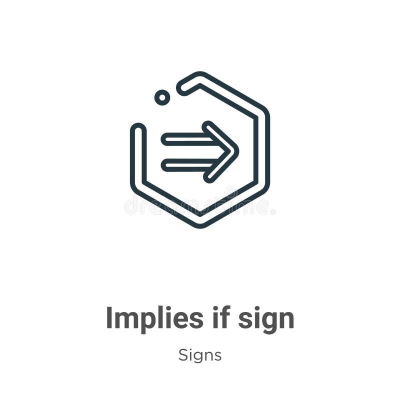 Implies If Icon on White Background. Simple Element Illustration from ...