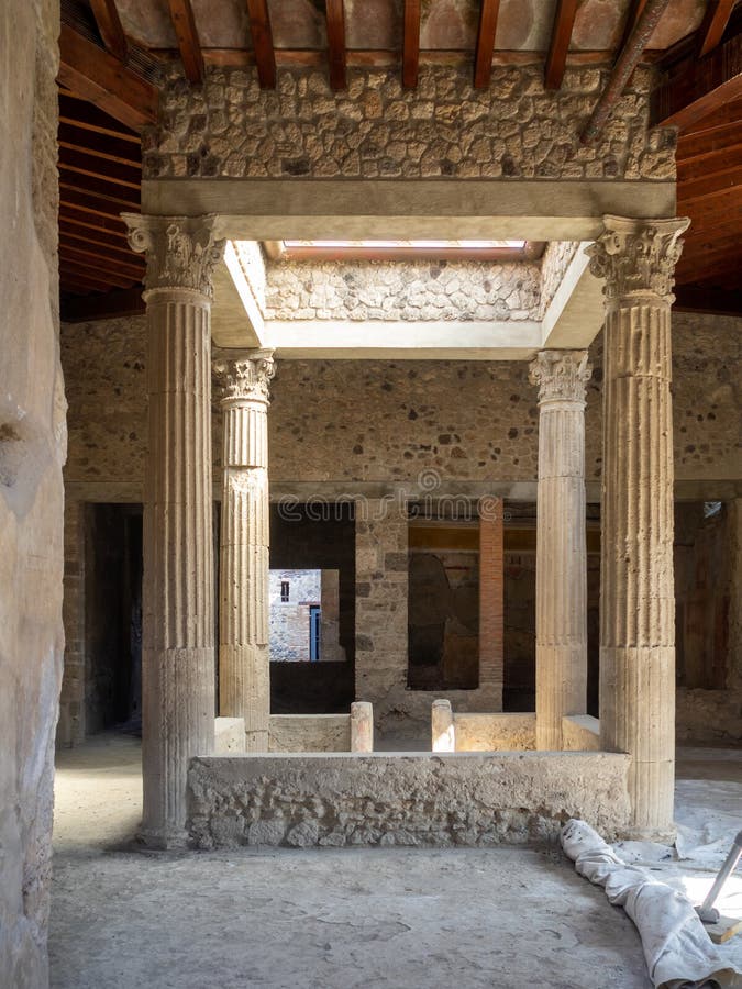 Casa dell Efebo, Pompeii stock photo. Image of heritage - 304463418