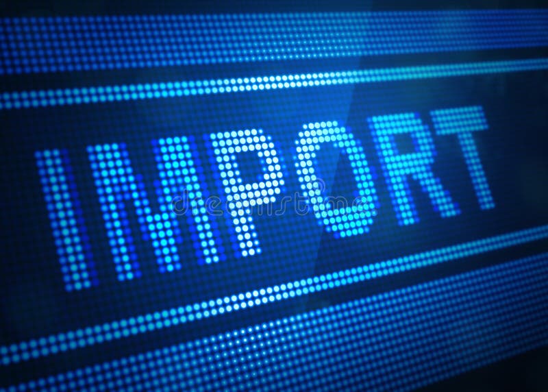 Import Digital Screen 3d Illustration Stock Illustration - Illustration ...