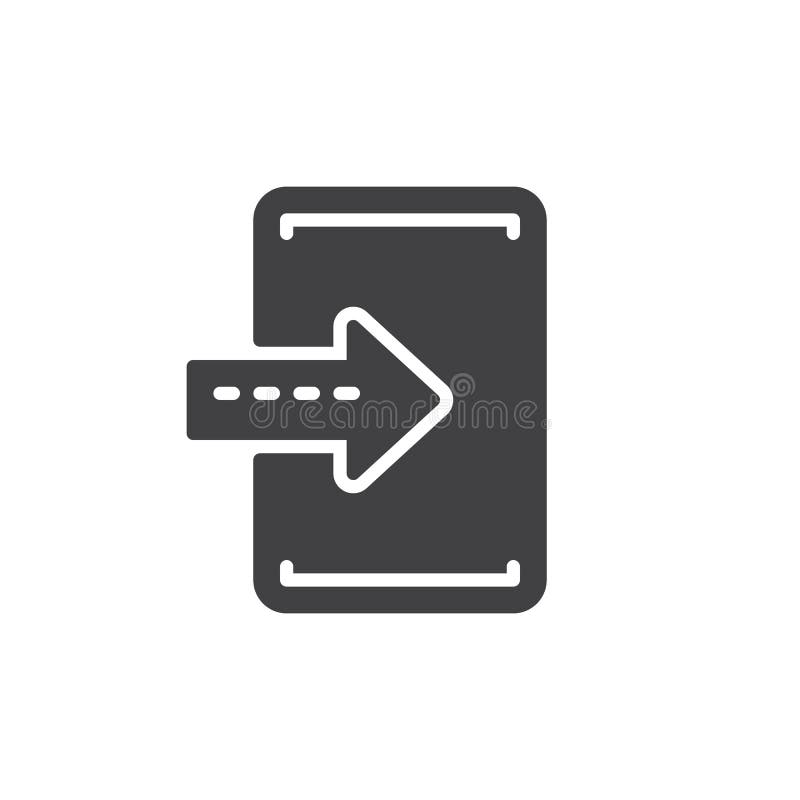 Import, Enter Icon Vector, Filled Flat Sign, Solid Pictogram Isolated ...