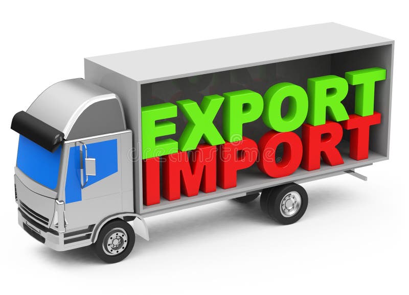 Import and export stock illustration. Illustration of freight - 48765693