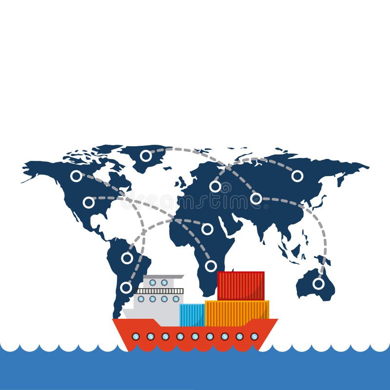 Import and export design stock vector. Illustration of load - 81144931