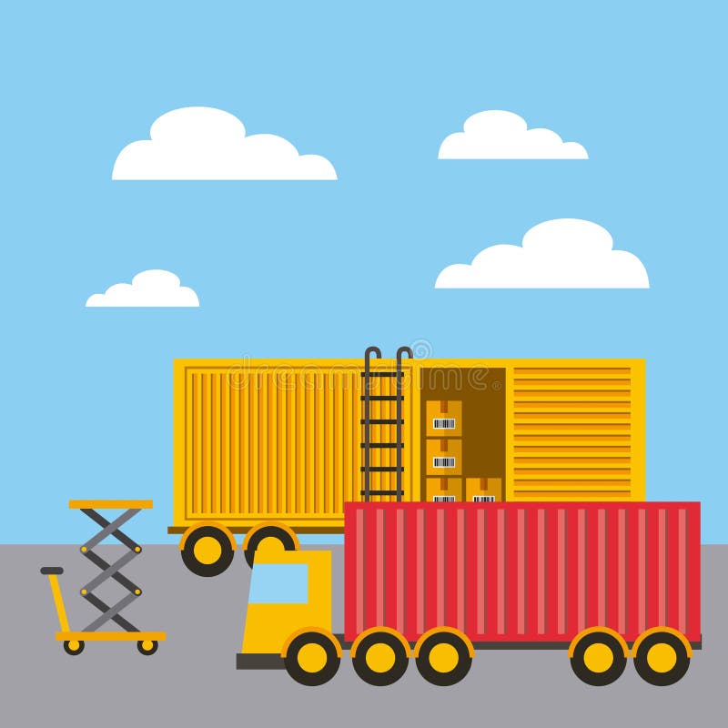 Import and export design stock vector. Illustration of lift - 81129249