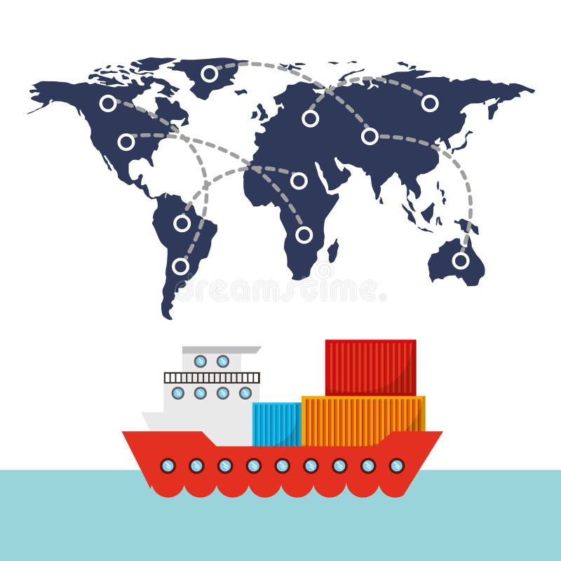 Import and export design stock vector. Illustration of lift - 81129249