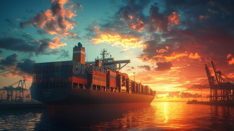 An Import and Export Freight Freight Transport Background Image of a ...