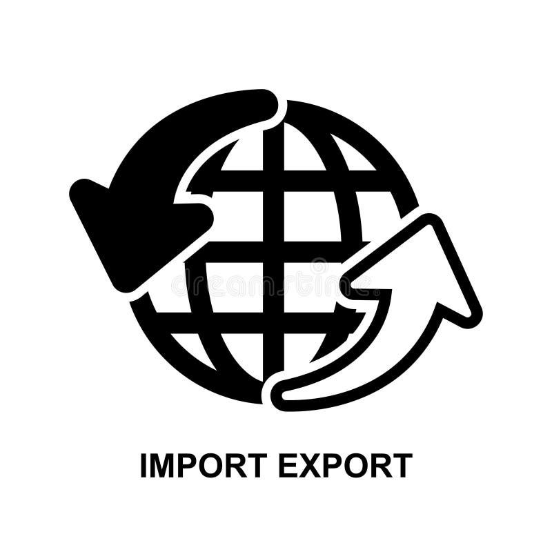 Import Export Icon Isolated on Background Stock Vector - Illustration ...