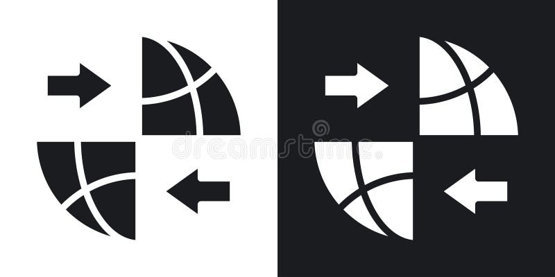 Import and Export Icon Vector Stock Vector - Illustration of vehicle ...