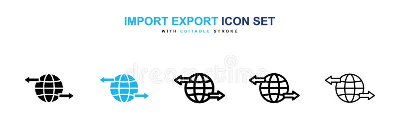 Import export icon vector stock vector. Illustration of concept - 348441653