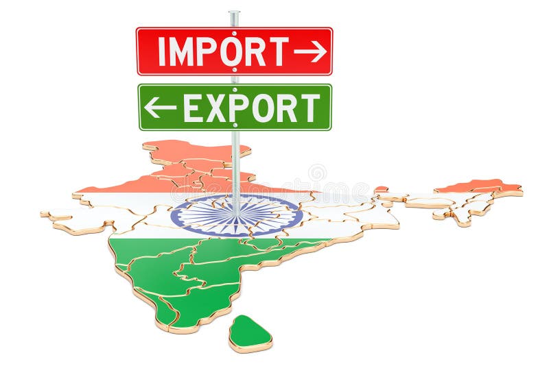 Import and Export in India Concept, 3D Rendering Stock Illustration ... Import and Export in India Concept, 3D Rendering Stock Illustration ...