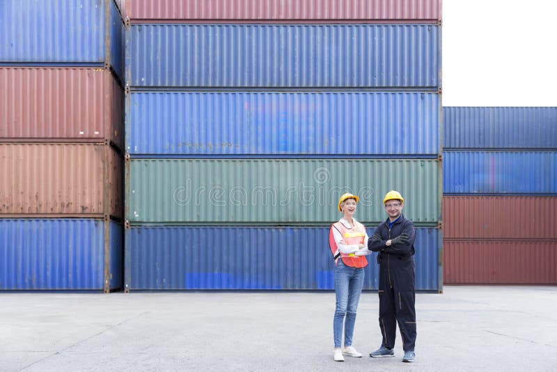 Import and Export Logistic Transportation Concept. Container Shipping ...