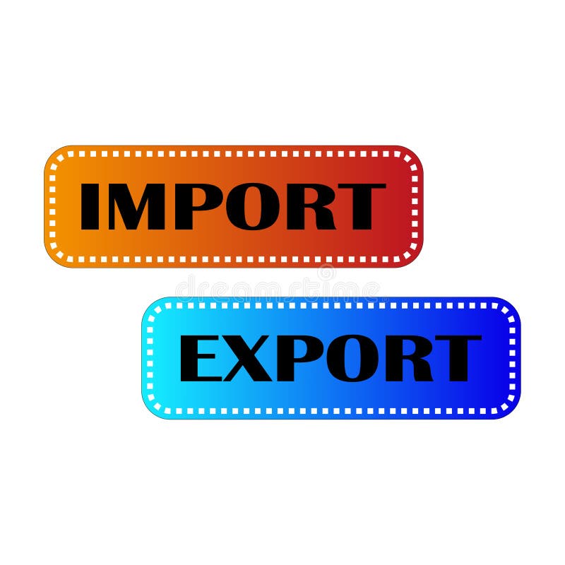 Import Export Plates. Business Elements. Vector Illustration. Stock ...