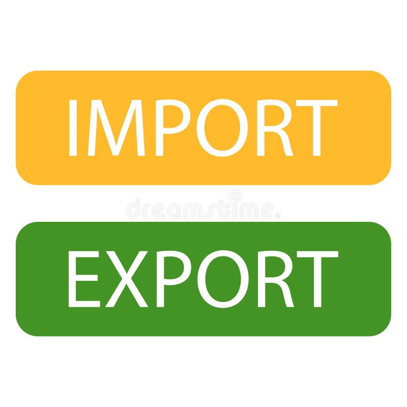 Import Export Plates. Economy Vector Design. Vector Illustration Stock ...