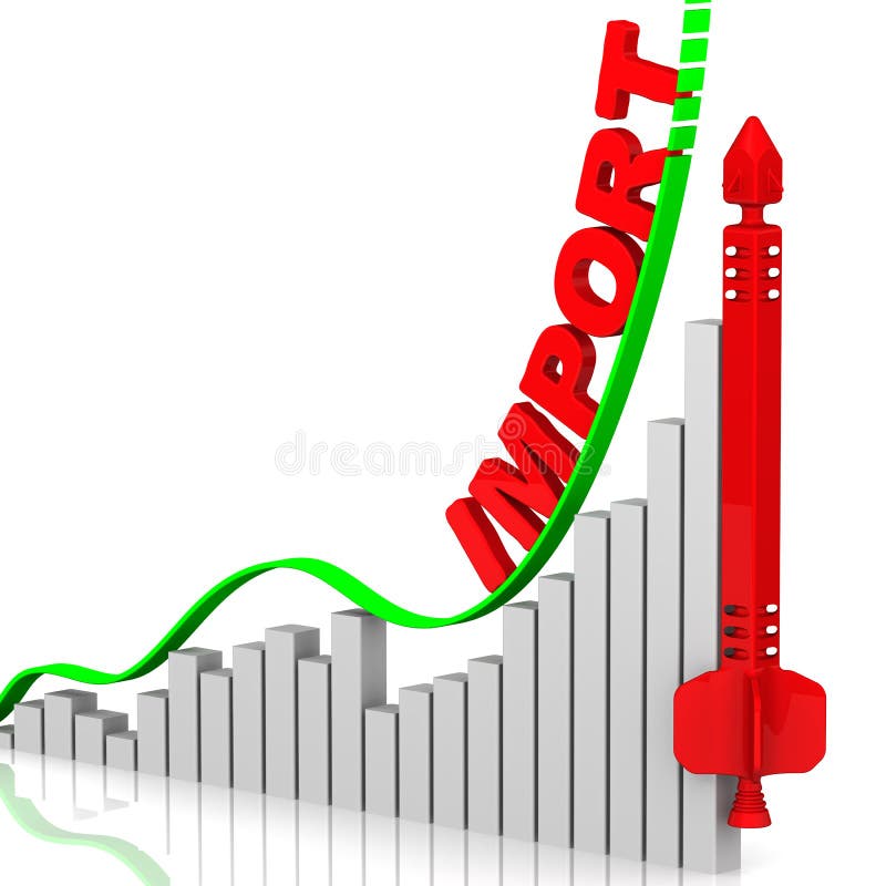 Import. Growth chart stock illustration. Illustration of finance ...