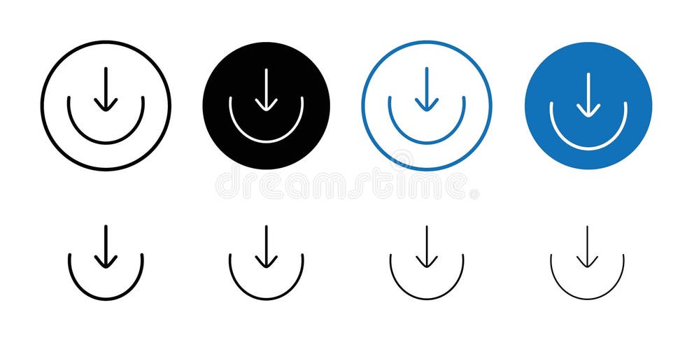 Import Icon Outline Vector for Web Ui Stock Vector - Illustration of ...