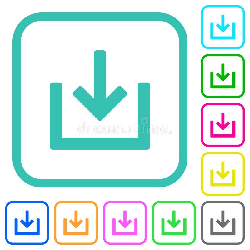 Import Item Vivid Colored Flat Icons Stock Vector - Illustration of ...