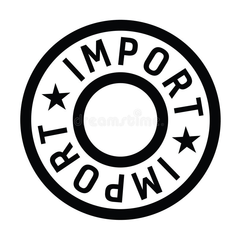 Import Stamp on Boxes Shows Importing Goods and Commodities Stock ...