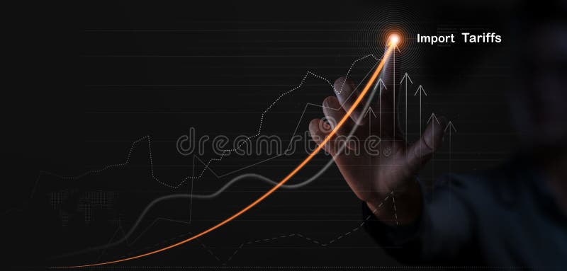 Import Tariff Growth Chart stock image. Image of statistics - 375757207