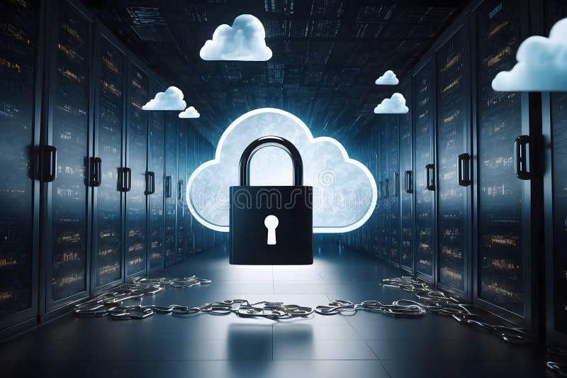 The Importance of Cloud Computing and Data Privacy Stock Illustration ...