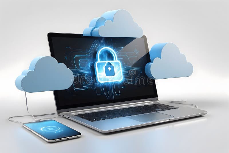 The Importance of Cloud Storage and Data Protection Stock Illustration ...