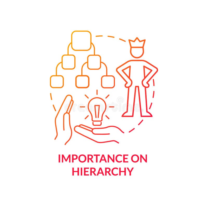 Importance on Hierarchy Red Gradient Concept Icon Stock Vector ...
