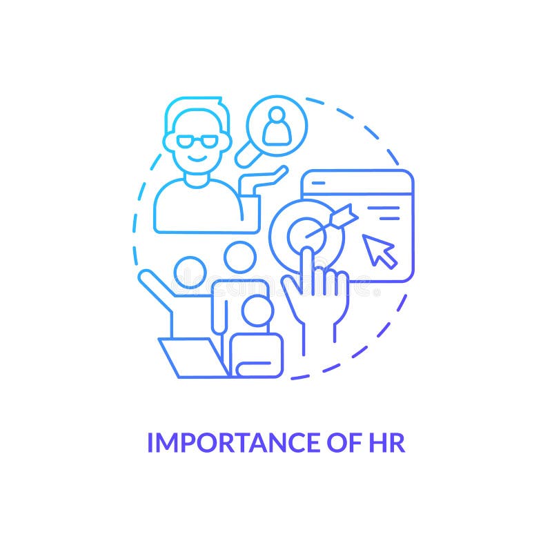 Importance of HR Blue Gradient Concept Icon Stock Vector - Illustration ...