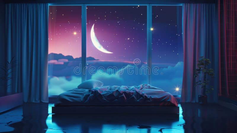 Importance of Melatonin in Achieving Deep Sleep and Relaxation. Stock ...