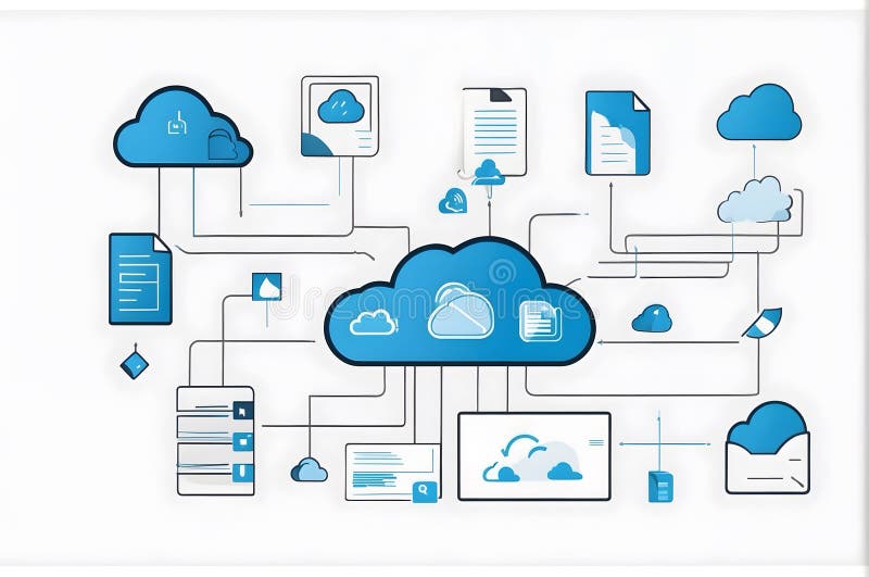 The Importance of Remote Data Storage Stock Illustration - Illustration ... The Importance of Remote Data Storage Stock Illustration - Illustration ...