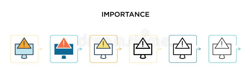 Importance Icon in Different Style Vector Illustration. Two Colored and ...