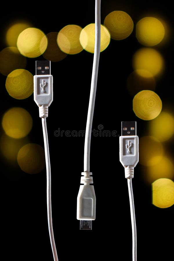 USB Cable - Cord - Data Cable - Wire Stock Photo - Image of black ...