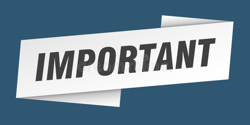 Important Banner Template. Important Ribbon Label Stock Vector ...