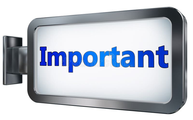 Important on Billboard Background Stock Illustration - Illustration of ...