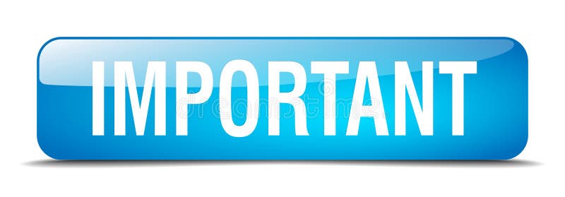 Important Blue Square 3d Realistic Isolated Button Stock Vector ...