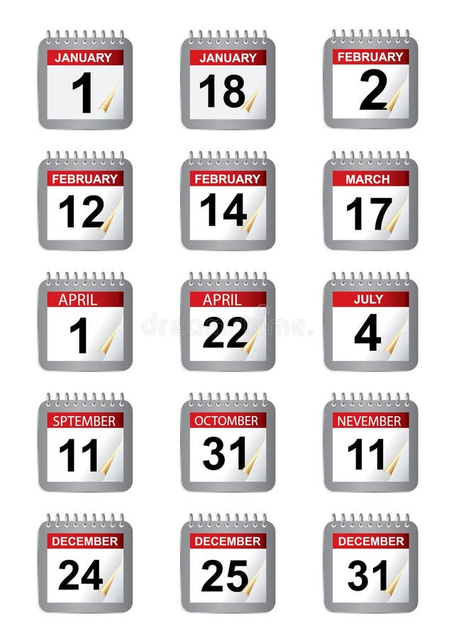 Calendar Icons EPS stock vector. Illustration of december - 15761471