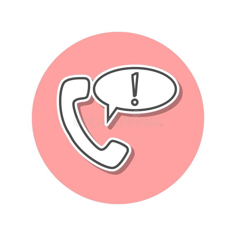 Important Call Sticker Icon. Simple Thin Line, Outline Vector of Web ...