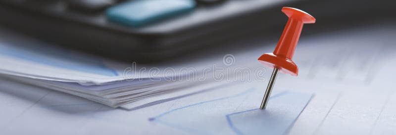 Important Date and Calendar Appointment. Pin on Calendar Stock Image ...