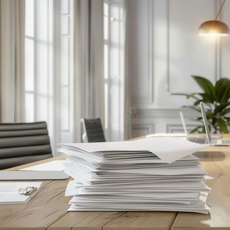 Papers Stacked Messily on the Desk, Each One Requiring Action To Be ...