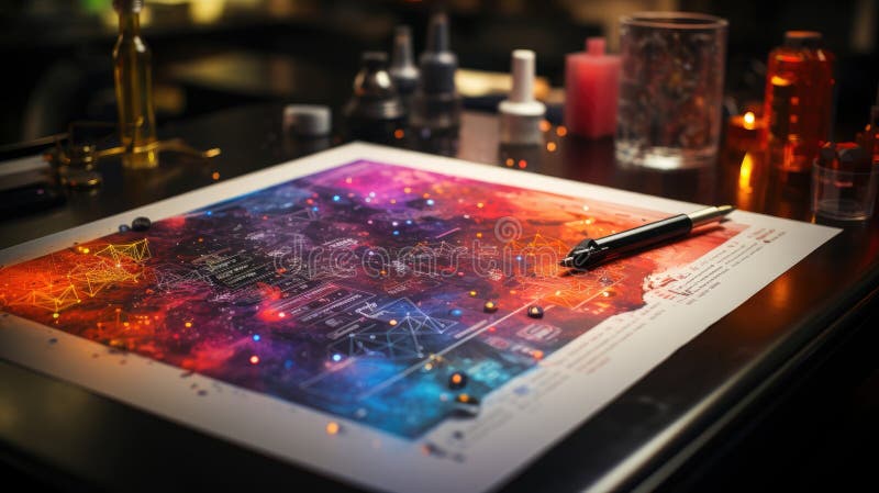 Important Drawings Documents Abstract High-tech Graphs and Calculations ...