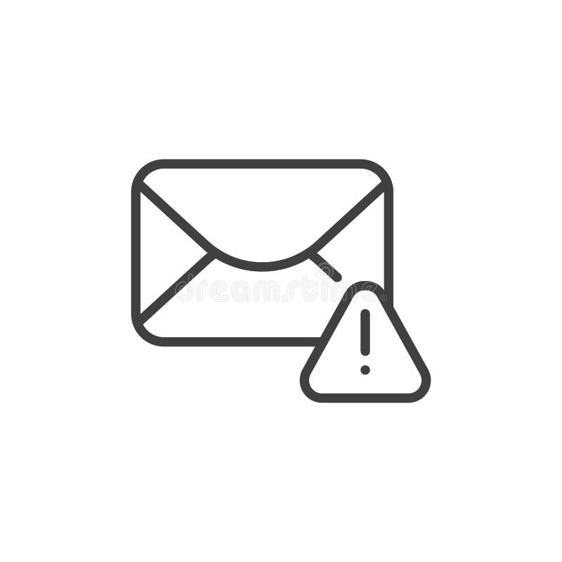 Email, Message Line Icon, Outline Vector Sign, Linear Style Pictogram ...