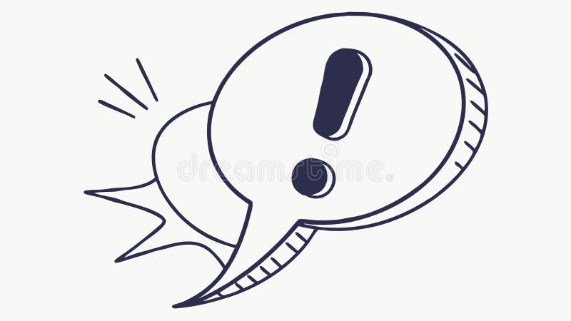 Important Exclamation Mark Speech Bubble Alert Vector, Vector Design ...