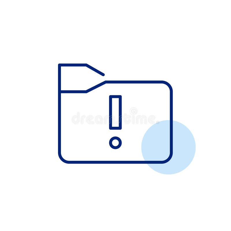 Important Folder Alert. Exclamation Mark for Security Warning. Pixel ...