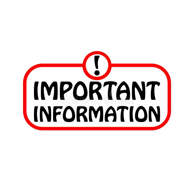 Important Information, Notification Icon Isolated on White Background ...