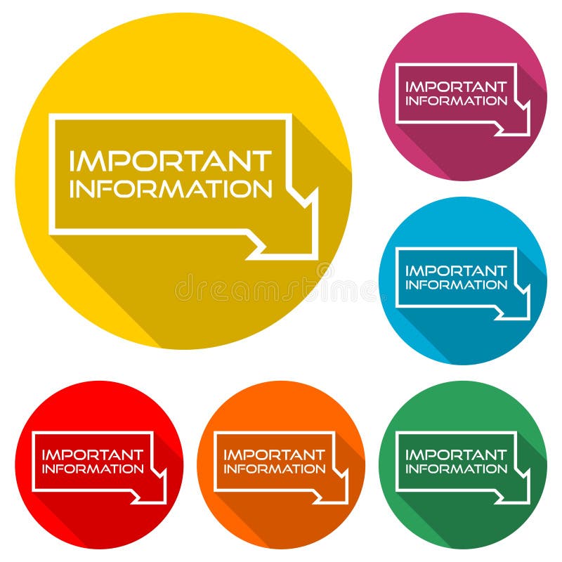 Important Information Sign, Icon or Logo Stock Vector - Illustration of ...