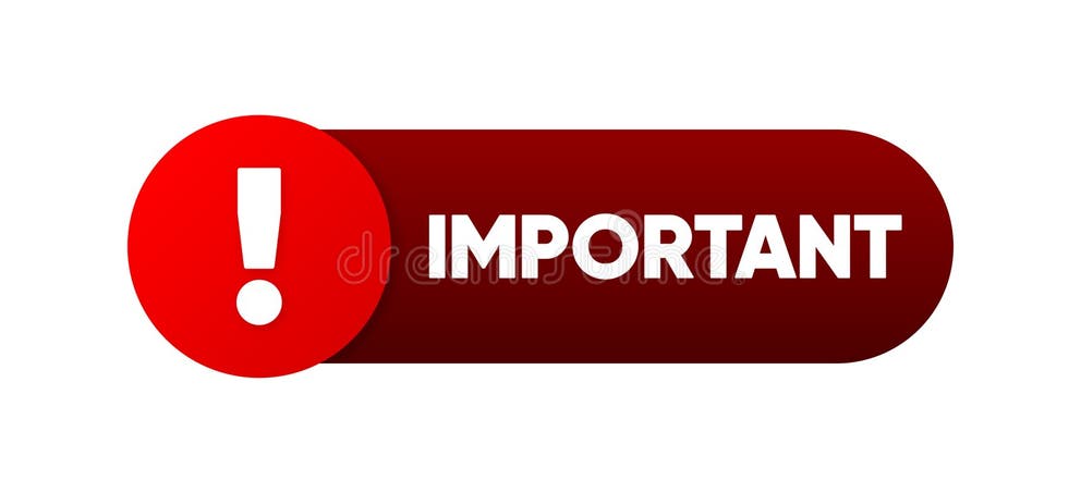 Important Label. Important Attention Notice Banner. Attention Please ...