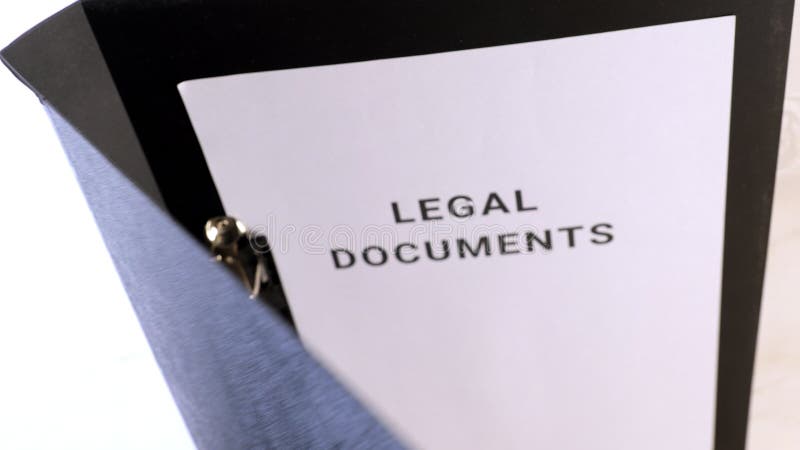 Important Legal Documents Organized in a Folder for Review Stock ...